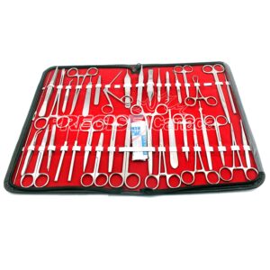 precise canada: 157 pc !veterinary !needle holder,scissors,hemostat,scalpel handles,scalpel blades-instruments (all in one)