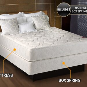 Dream Solutions USA Legacy Full XL Size (54"x80"x8") Mattress and Box Spring Set - Fully Assembled, Good for Your Back, Long Lasting and 2 Sided