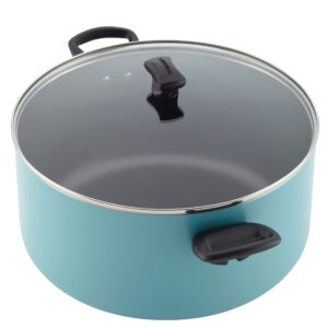 Farberware Promotional Dishwasher Safe Nonstick Stock Pot/Stockpot with Lid - 10.5 Quart, Blue