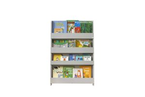 tidy books® children’s bookshelf 43.3” x 30.3” x 2.8” - the original handmade classic book storage solution for kids age 0-10 - 4 shelves - gray