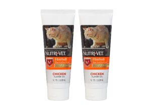 nutri-vet feline natural oil hairball paw-gel chicken flavor 3oz - pack of 2