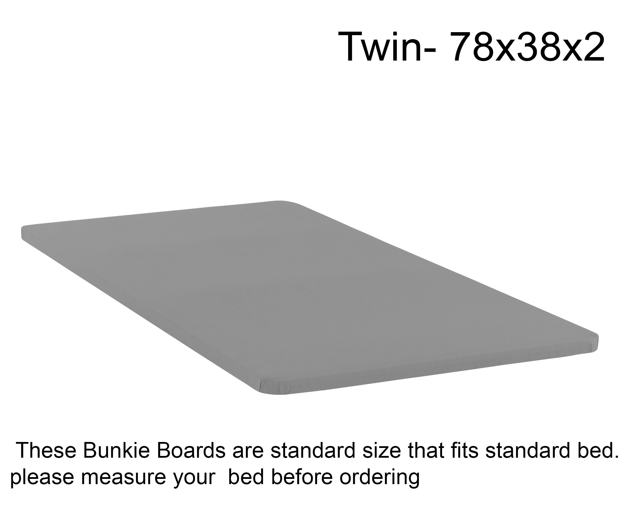 Spring Sleep Fully Assembled 2" Foundation Bunkie Board Made in USA, Twin