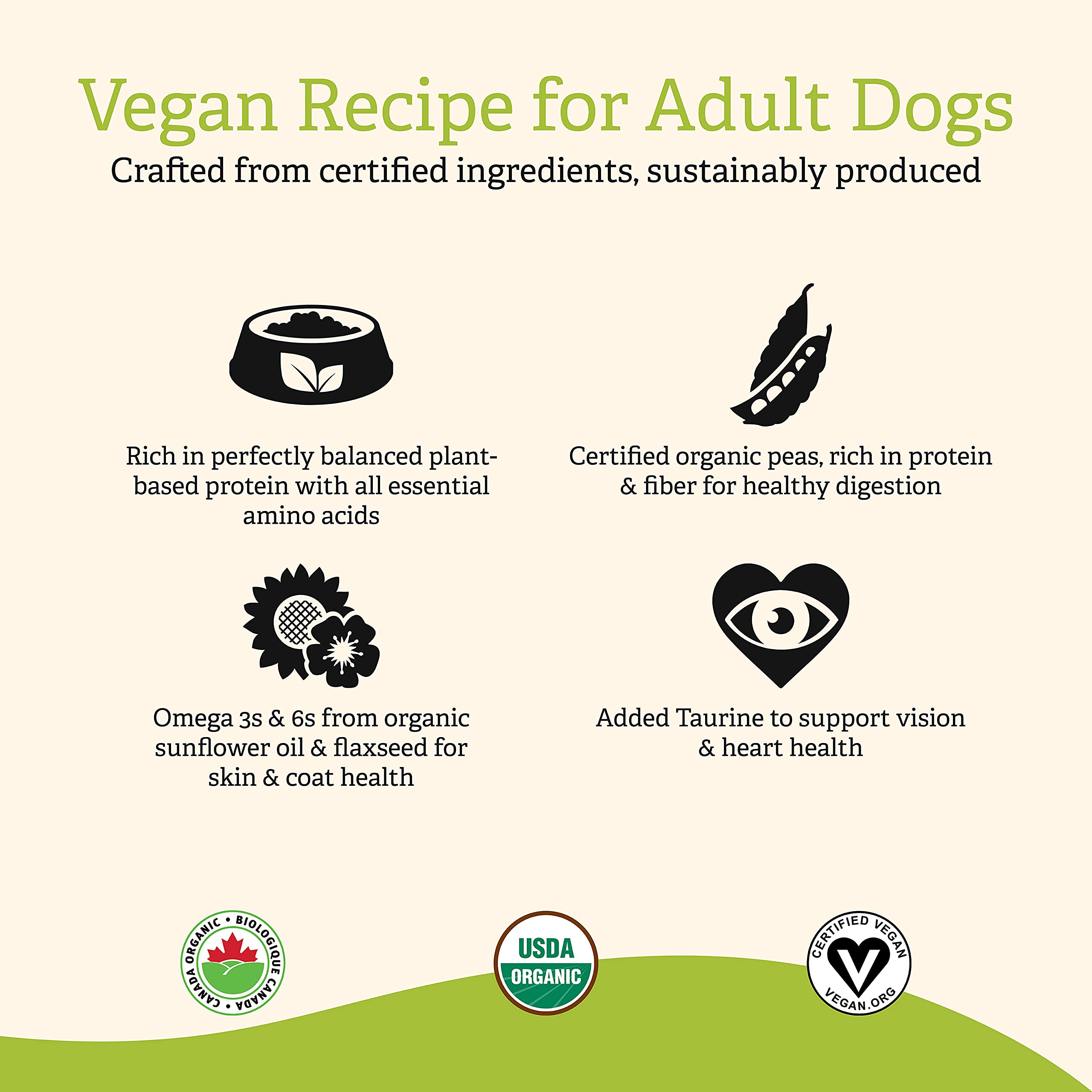 GATHER Endless Valley, Plant-Based, Grain-Free Dry Dog Food, Vegan Adult Recipe with Non-GMO Ingredients, 16 lb Bag