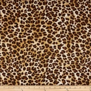 premier prints amazon leopard sand, fabric by the yard