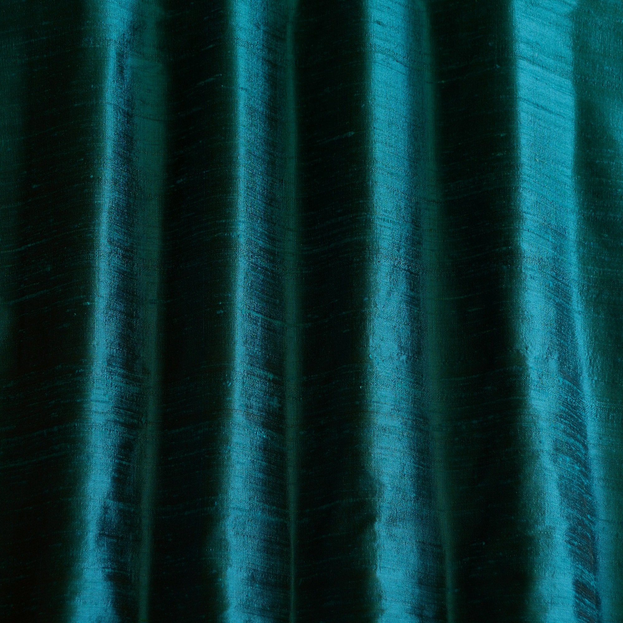 54" Wide - Iridescent Teal Blue Dupioni Silk, 100% Silk Fabric, by The Yard