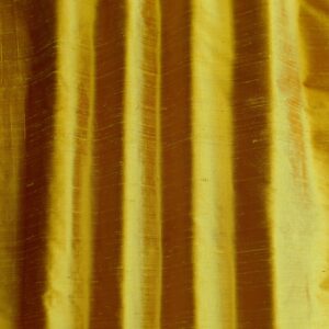 44" Wide - Iridescent Sunset Gold Dupioni Silk, 100% Silk Fabric, By The Yard