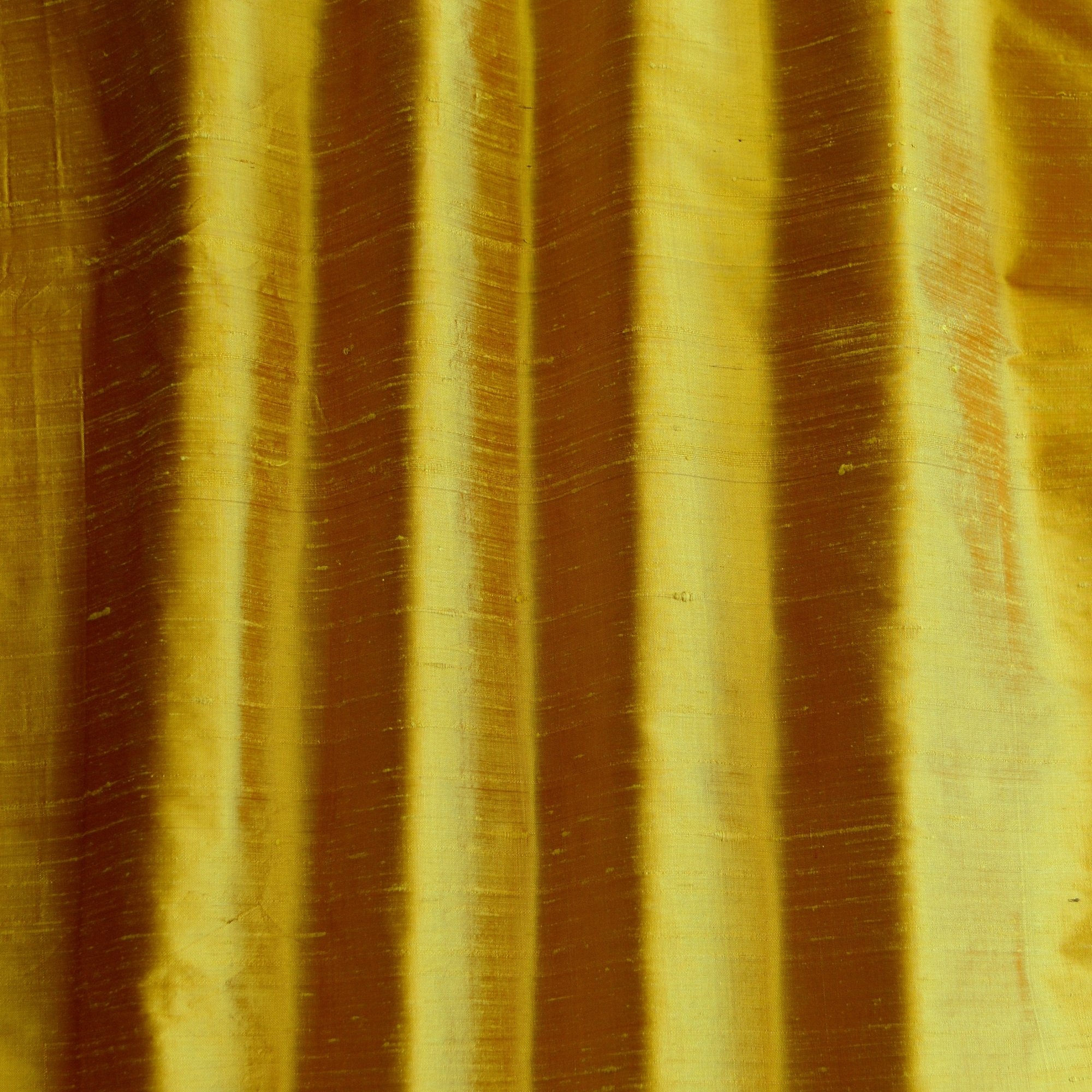 44" Wide - Iridescent Sunset Gold Dupioni Silk, 100% Silk Fabric, By The Yard