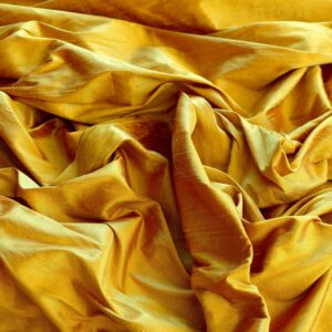 44" wide - iridescent sunset gold dupioni silk, 100% silk fabric, by the yard