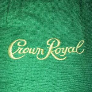 Pack of 10 Green Crown Royal Bags w/Gold Drawstrings from 1 Liter Bottles (9 inch x 5.5 inch) for Gift Bags, Carrying Card Games or Dice Bulk Fabric for quilting sewing or crafts (10)