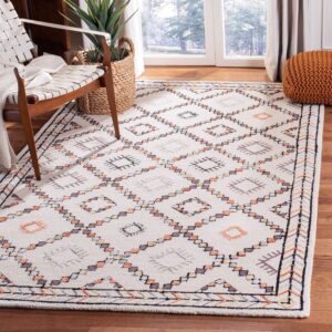 safavieh bellagio collection 8' x 10' ivory/multi blg548a handmade boho premium wool area rug