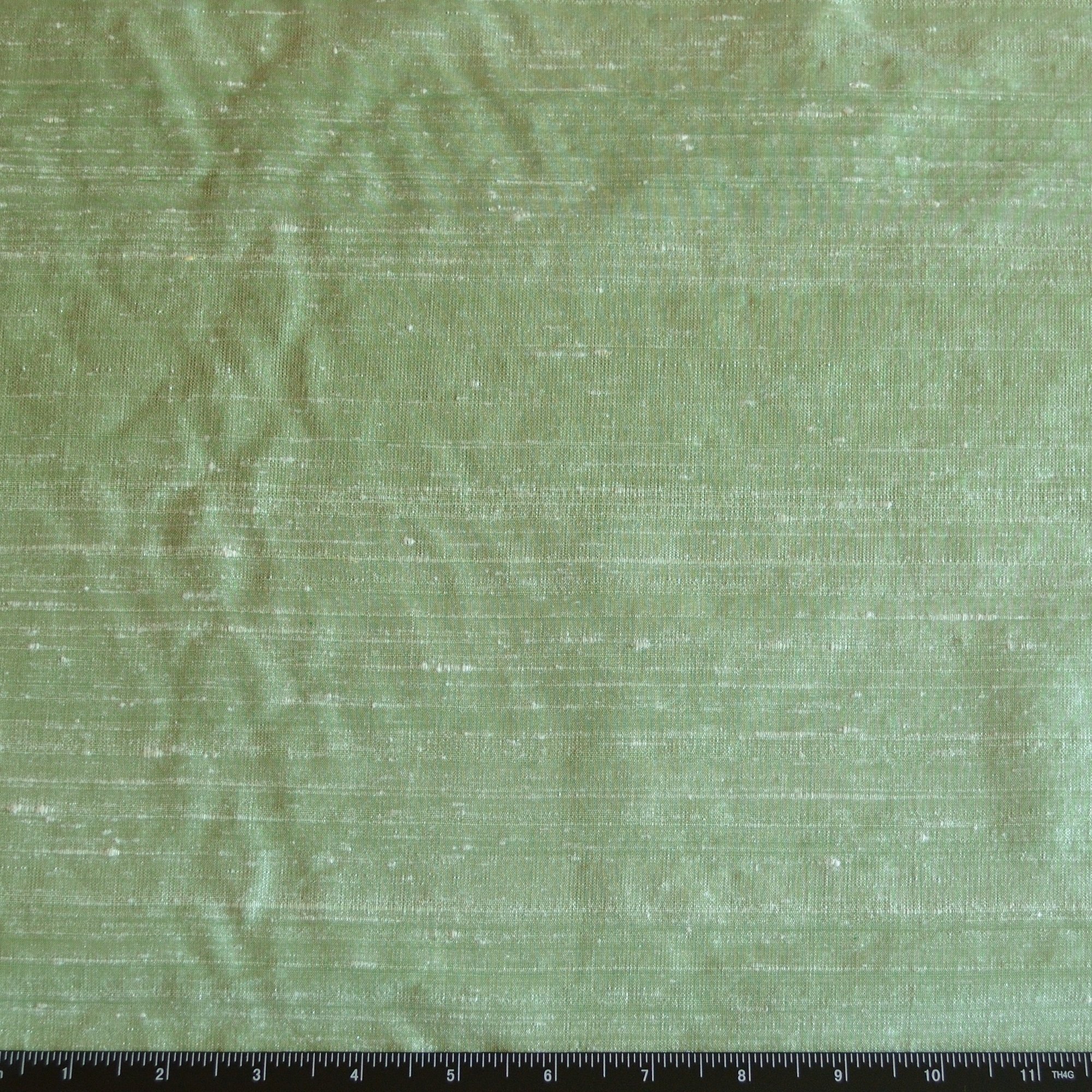 Iridescent Ice Green Dupioni Silk, 100% Silk Fabric, by The Yard, 44" Wide