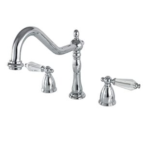 kingston brass kb1791wllls 8" to 16" widespread kitchen faucet less sprayer, 8-1/4" in spout reach, chrome