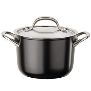 circulon ultimum nonstick sauce pan/saucepan with lid, 3 quart, black