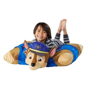 pillow pets jumboz pillow for paw patrol, chase, 30" jumbo folding plush pillow, 1 count (pack of 1)