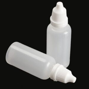 50pcs Plastic Empty Squeezable Eyedrops Dropping Bottle Eye Liquid Dropper- Plug Can Removable the Lip Can Be Screwed On (20ml)