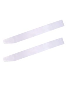 blank satin sash party accessory for wedding, party decorations and diy, white (2)