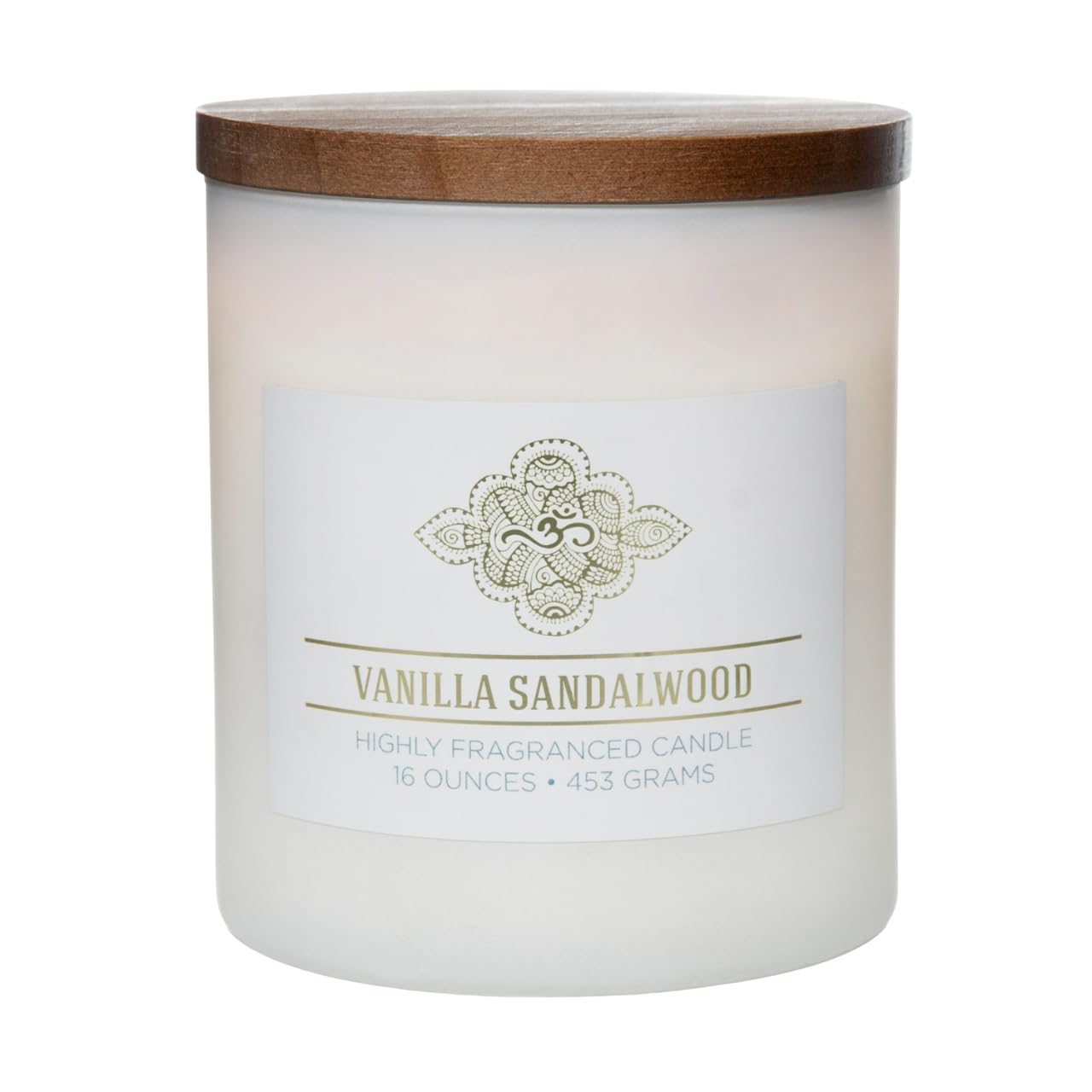 Vanilla Sandalwood Scented Jar Candle, Wellness Collection, Relaxing Aromatherapy Candle, 2 Wick White Jar Soy Blend Wax Candle for Home, 60hr Burn, 16 oz - USA Poured