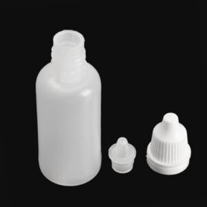 50pcs Plastic Empty Squeezable Eyedrops Dropping Bottle Eye Liquid Dropper- Plug Can Removable the Lip Can Be Screwed On (20ml)