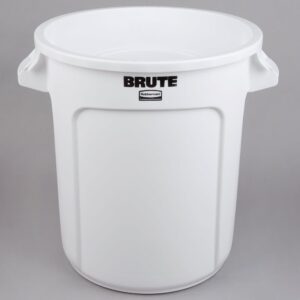 rubbermaid brute round trash can 10 gallon, white