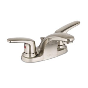 american standard 7075200.295 colony pro two-handle centerset bathroom faucet, 1.2 gpm, brushed nickel