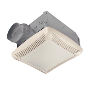 nutone 763n broan ventilation fan with light, galvanized steel, white