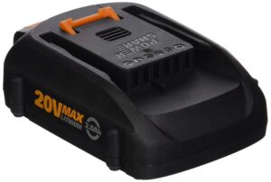 worx wa3575 20v powershare 2.0 ah replacement battery, orange and black