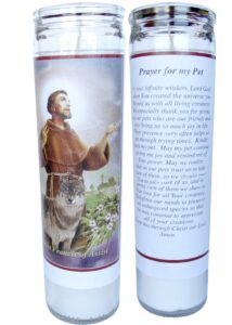 gifts by lulee, llc prayer for my pet st francis of assisi 2 candle set with prayer in the back