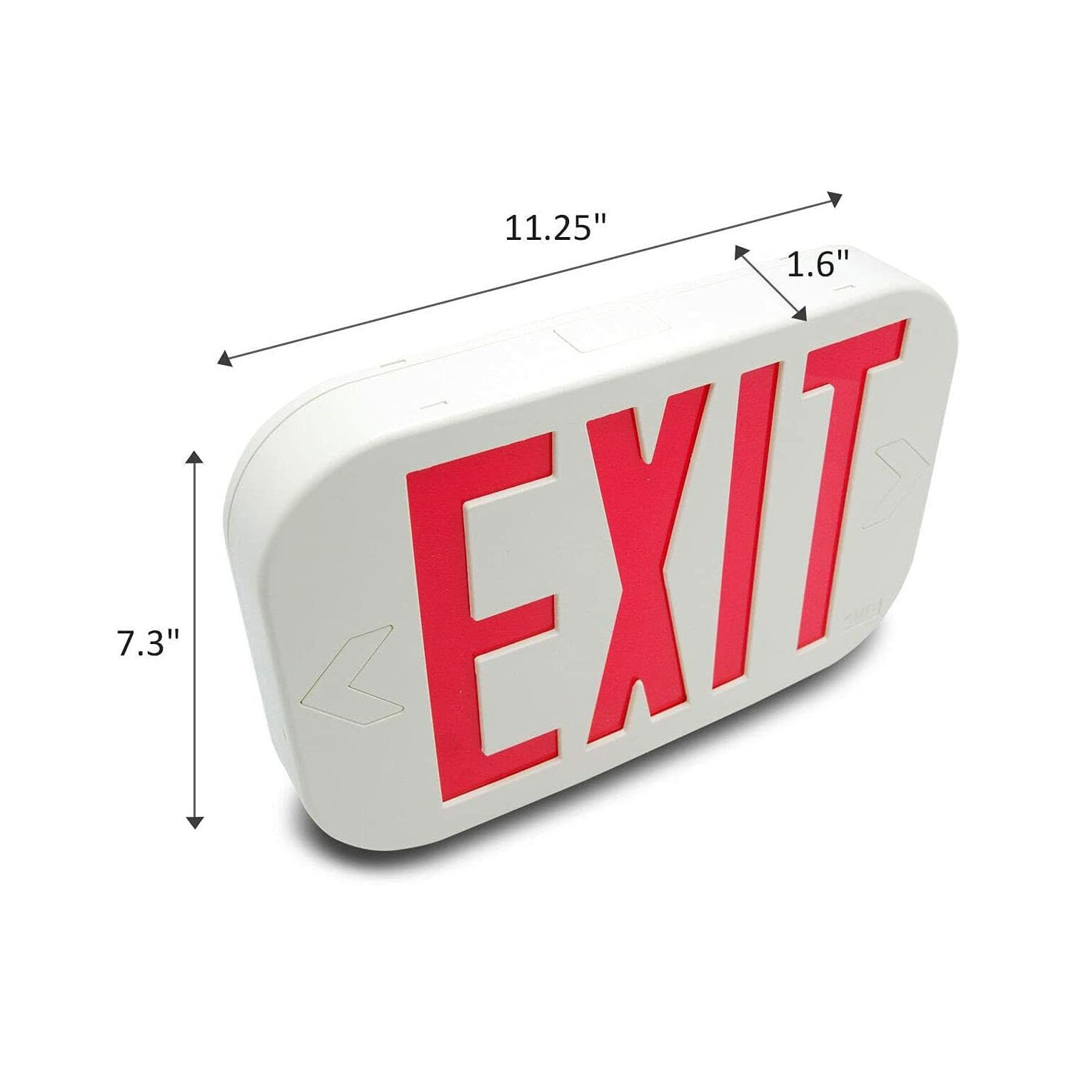 TopLighting (Double Sided) LED Exit Sign Light, Emergency Light, Dual Face, SMD New Gen. Red Letter Lighting, UL & ETL Certified, Battery Back Up, Wall, Ceiling, Side Mount, AGG2166