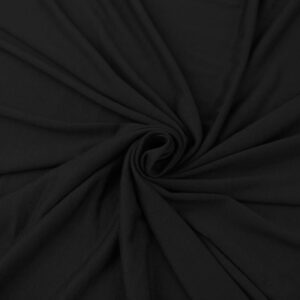 fabricla cotton spandex jersey fabric by the yard - 10 oz 4-way stretch spandex & cotton fabric, 60" wide – perfect for skirts, tops, t-shirts | black | sold in 1 yard