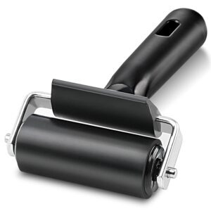 rubber roller, ideal for anti skid tape construction tools, print, ink and stamping tools (2.5-inch, black)