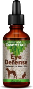 animal essentials eye defense for dogs & cats - eye support, ocular health, lutein-rich formula, herbal blend, bilberry, calendula - 1 fl oz