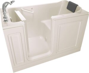 american standard 3260.219.all acrylic air spa 32"x60" left side door walk-in bathtub in linen