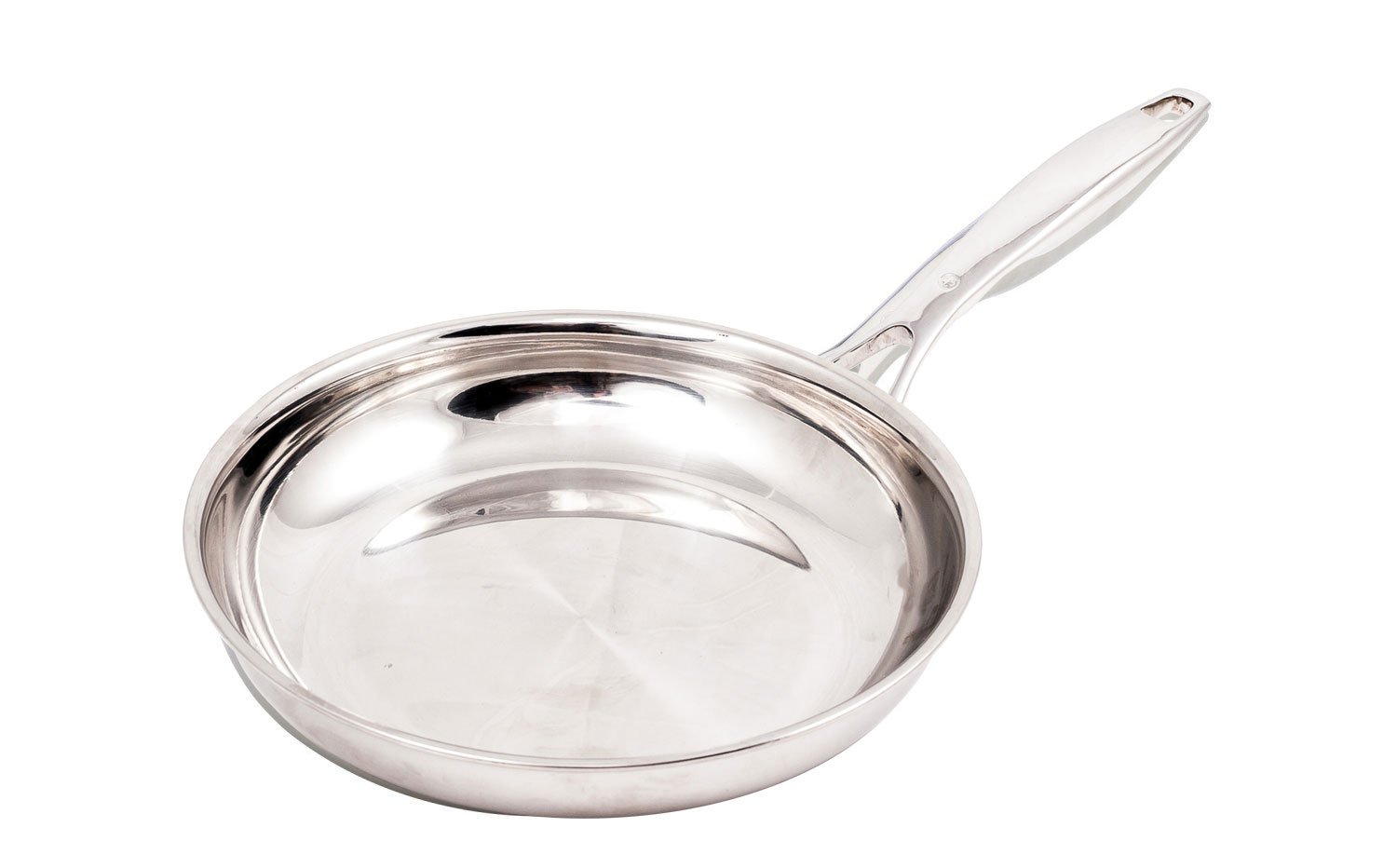 Swiss Diamond Stainless Steel 8 Inch Frying Pan, Premium Clad Induction Skillet, Dishwasher Safe and Oven Safe