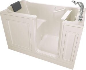 american standard 3260.219.srl acrylic soaking 32"x60" right side door walk-in bathtub in linen