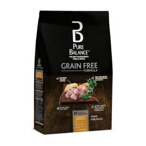 pure balance grain free dogfood chicken & pea recipe food for dogs 4lbs