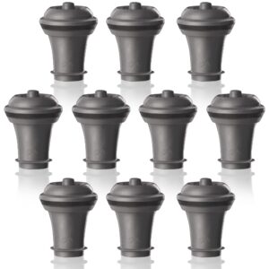 vacu vin wine saver vacuum stoppers - set of 10 - gray - for wine bottles - keep wine fresh for up to a week with airtight seal - compatible with vacu vin wine saver pump