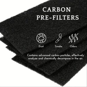 Nispira Activated Carbon Pre Filter Compatible with Holmes AER1 Air Purifier HAPF30AT HEPA Air Filter - 9.5” x 4” x 0.25” (4 Carbon Filters)