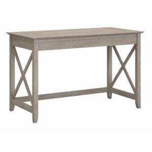 bush furniture key west writing desk for home office in washed gray 48w small modern farmhouse table