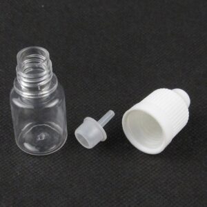 Newzoll 5 ml Empty Plastic Dropper Clear Bottles Squeezable e-juice E-Liquid Childproof 10PCS White Cap