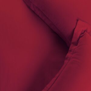 Superior Extra Soft All Season 100% Brushed Cotton Flannel Solid Bedding Duvet Cover Set - Burgundy, Twin Size