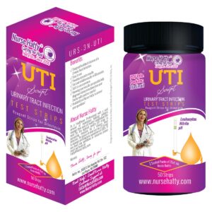 nurse hatty - uti test strips 50ct. (2 sealed packs of 25ct. per barrel) professional grade urinary tract infection test strips - urinalysis test to analyze leukocytes, nitrite & ph