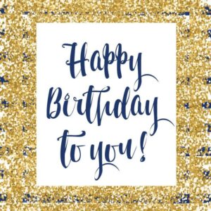 CEO Cards - Birthday Greeting Cards (Golden Confetti), 5x7 Inches, 25 Cards & 26 White Envelopes (B1704)