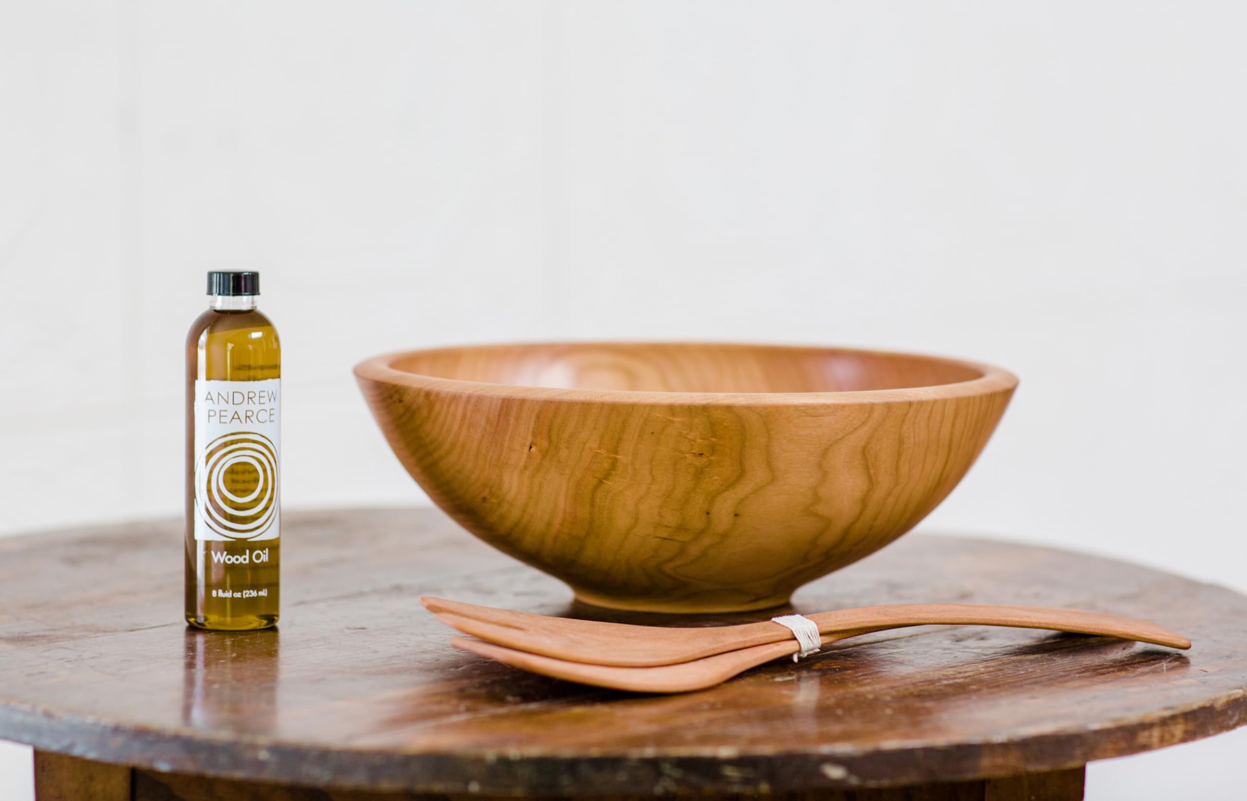 Andrew Pearce Premium Walnut Wood Oil Bowl Conditioner 8oz - Wooden Bowl and Cutting Board Oil