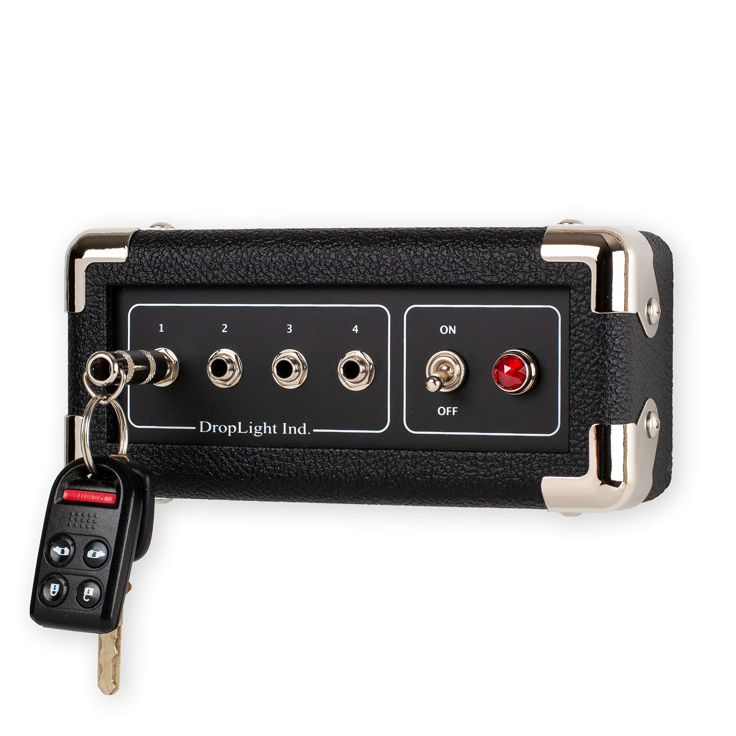 DropLight Ind. Handcrafted Guitar Amp Wall Mounted Key Holder with 4 Keychains (Hammer)