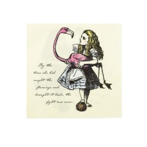 talking tables truly alice 13" alice in wonderland mad hatter party paper napkins for a tea party or birthday (20 pack)