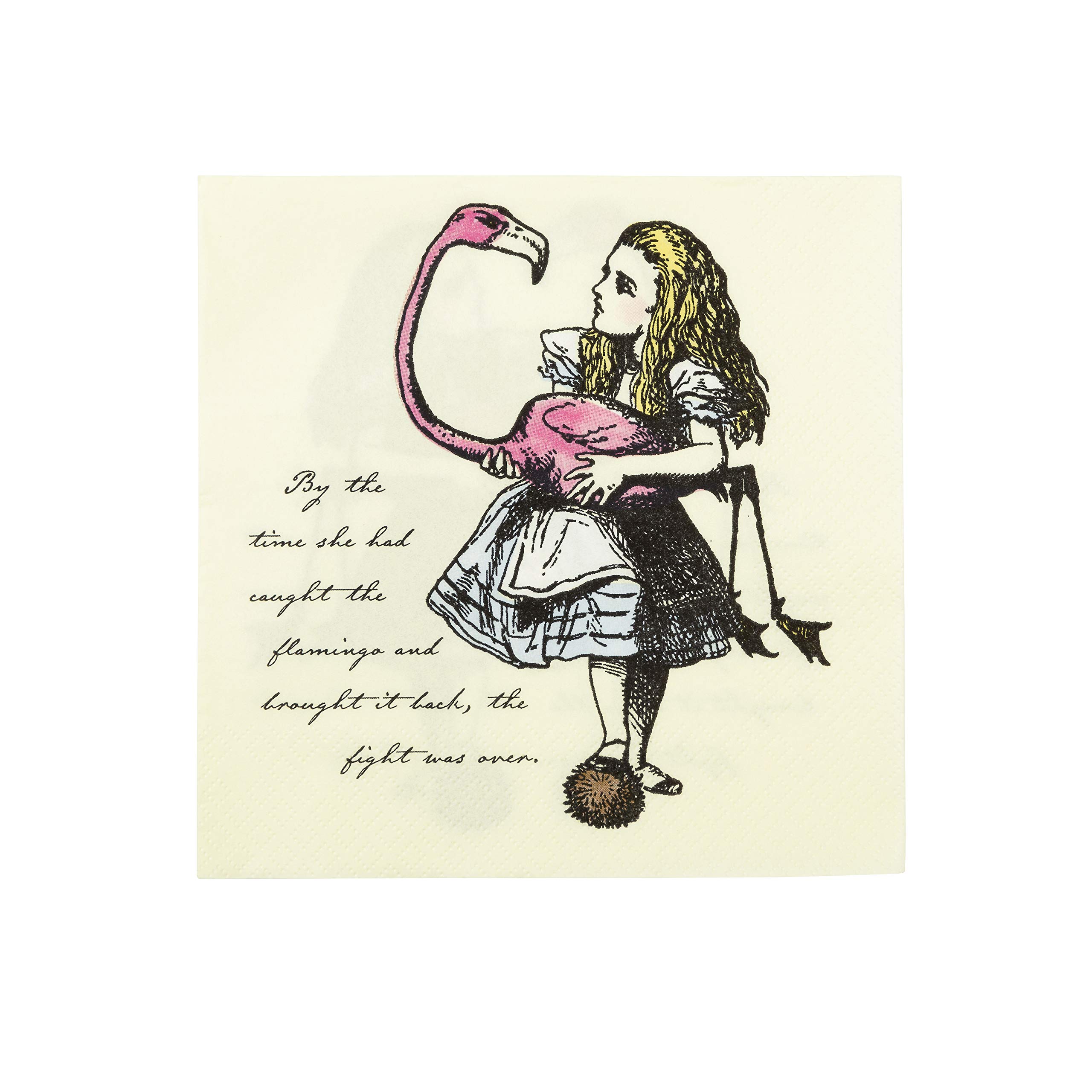 Talking Tables Truly Alice 13" Alice in Wonderland Mad Hatter Party Paper Napkins for a Tea Party or Birthday (20 Pack)