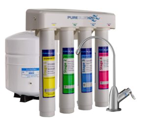 pure blue h2o 4-stage 50 gpd certified reverse osmosis water filter system