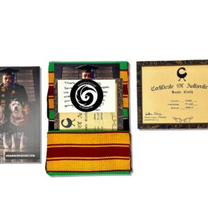 Ready to Customize Black Authentic Handwoven Kente Cloth Graduation Stole (DIY Black)