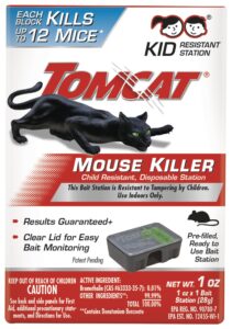 tomcat 371410 mouse killer disposable station for indoor use - child resistant