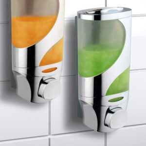 HotelSpaWave Luxury Soap/Shampoo/Lotion Modular-Design Shower Dispenser System (Pack of 2)